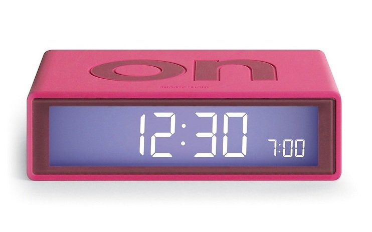 Lexon LCD Wecker Flip pink kaufen | homeliving.de